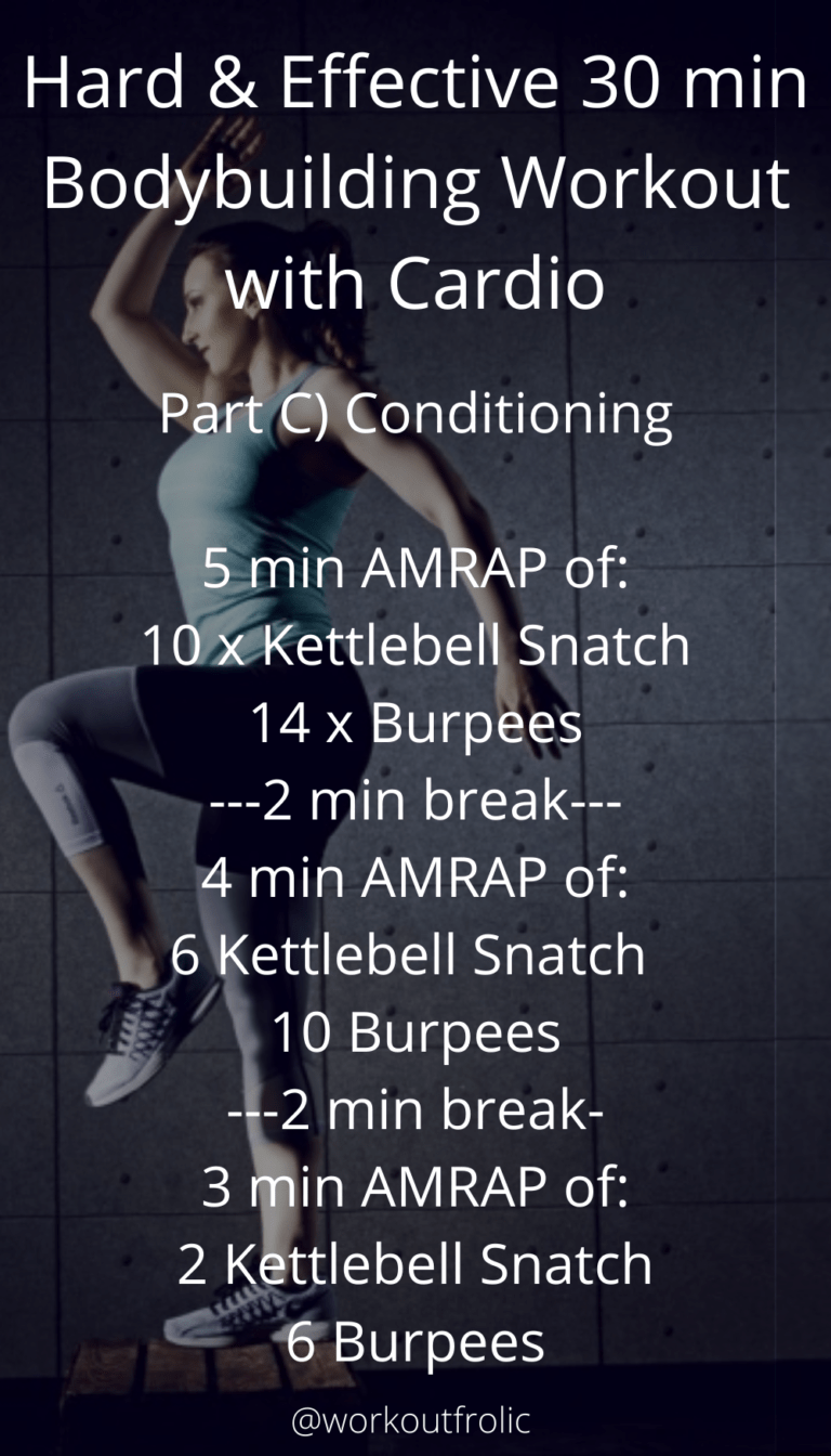 Hard And Effective 30 Min Bodybuilding Workout With Cardio